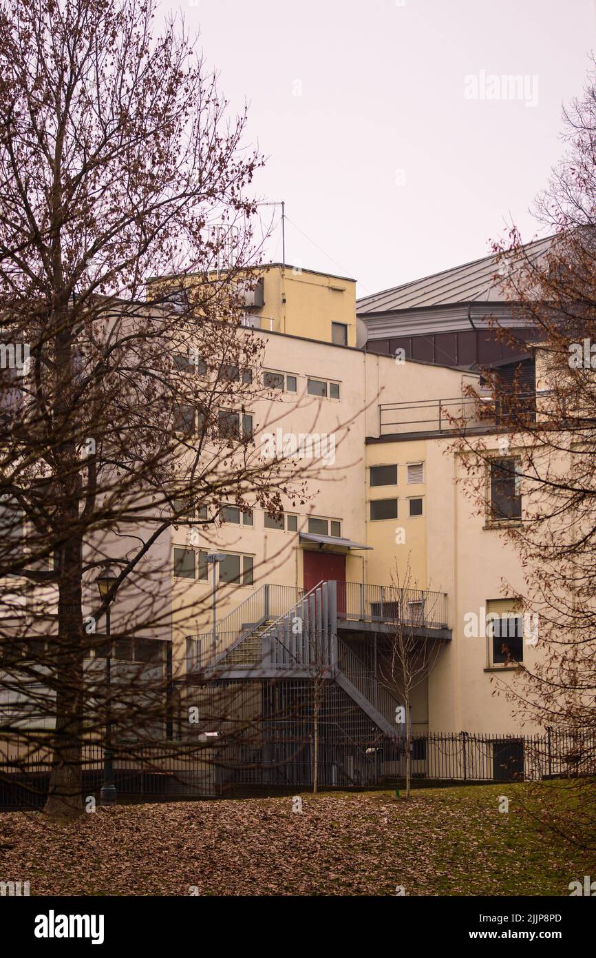 A vertical shot of old historic buildings in Turin city, Italy Stock ...