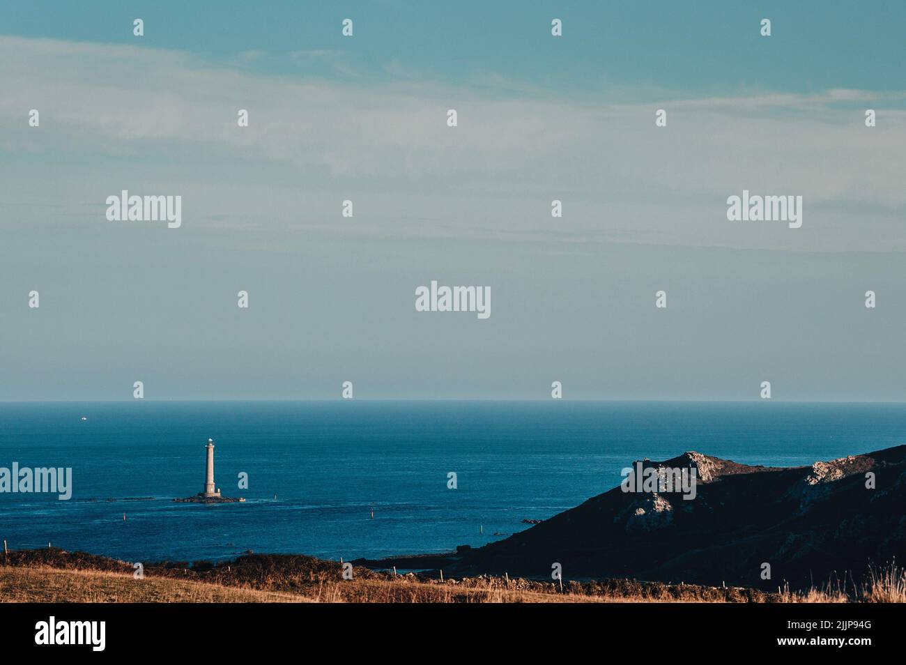 A beautiful scenery on a coast in Normandy, northern France Stock Photo ...