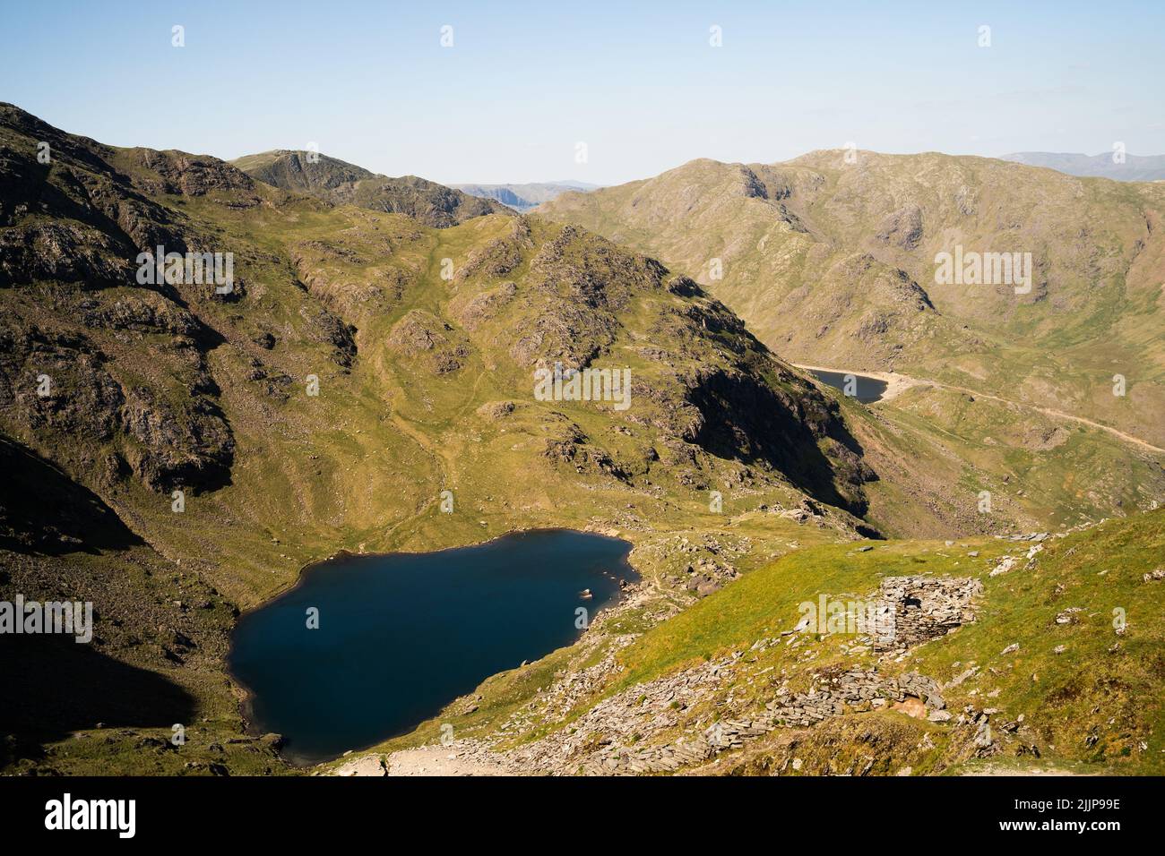 A The way to the Old Man of Coniston peak in Lake District National ...