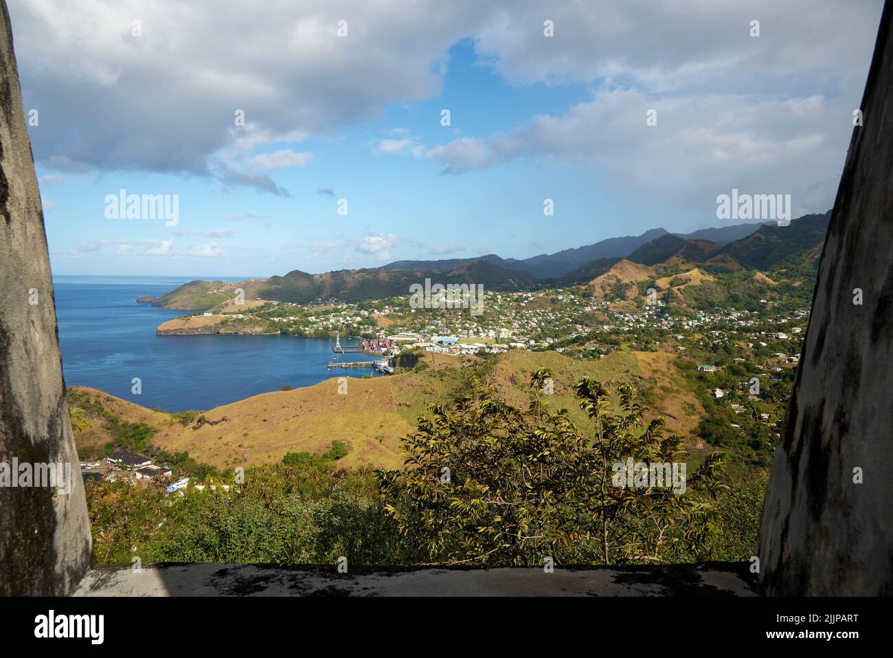A panoramic view of Saint Lucia island in Caribbean sea Stock Photo - Alamy