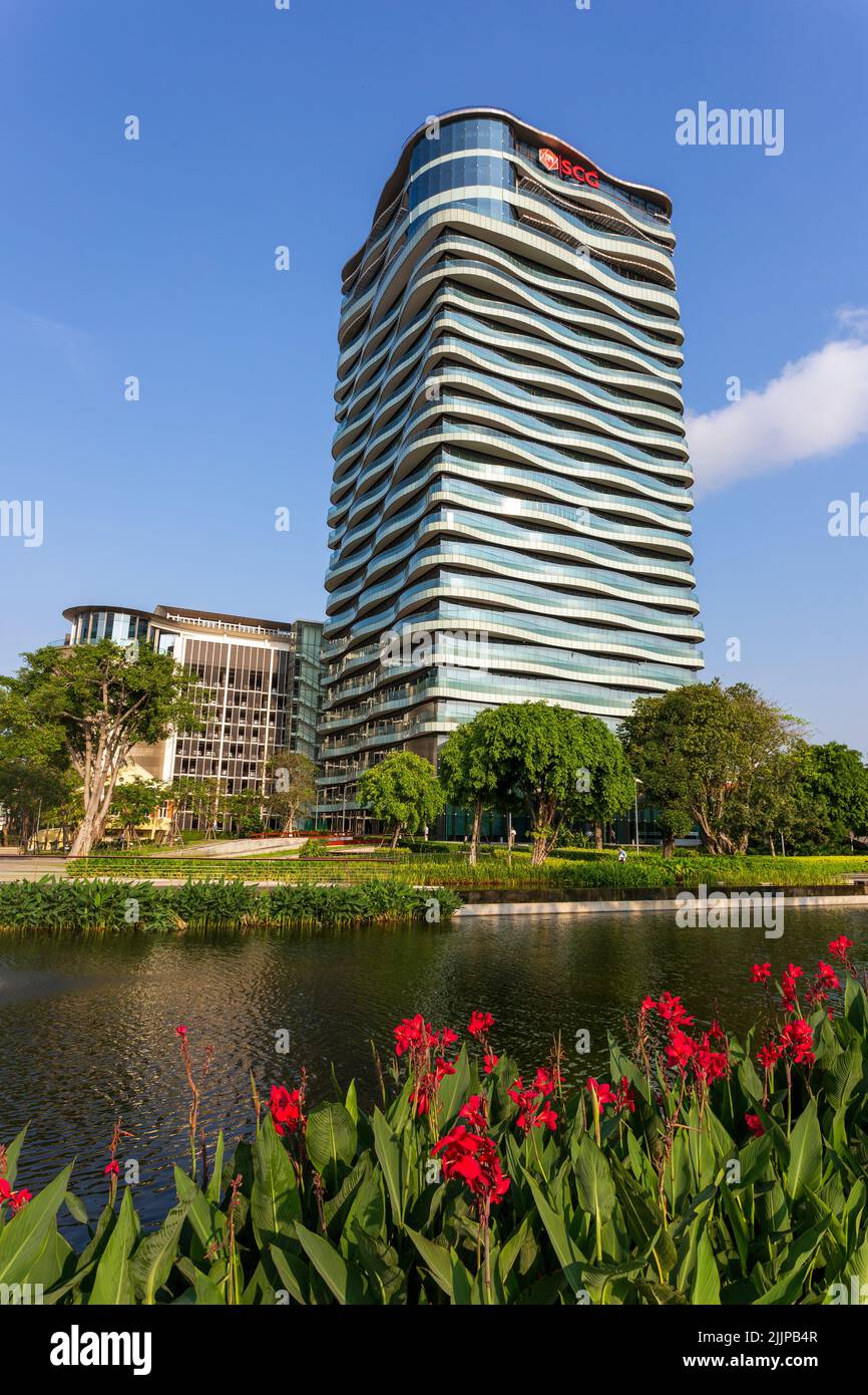 Bangkok, Thailand - February 19, 2018: Head office of The Siam Cement ...