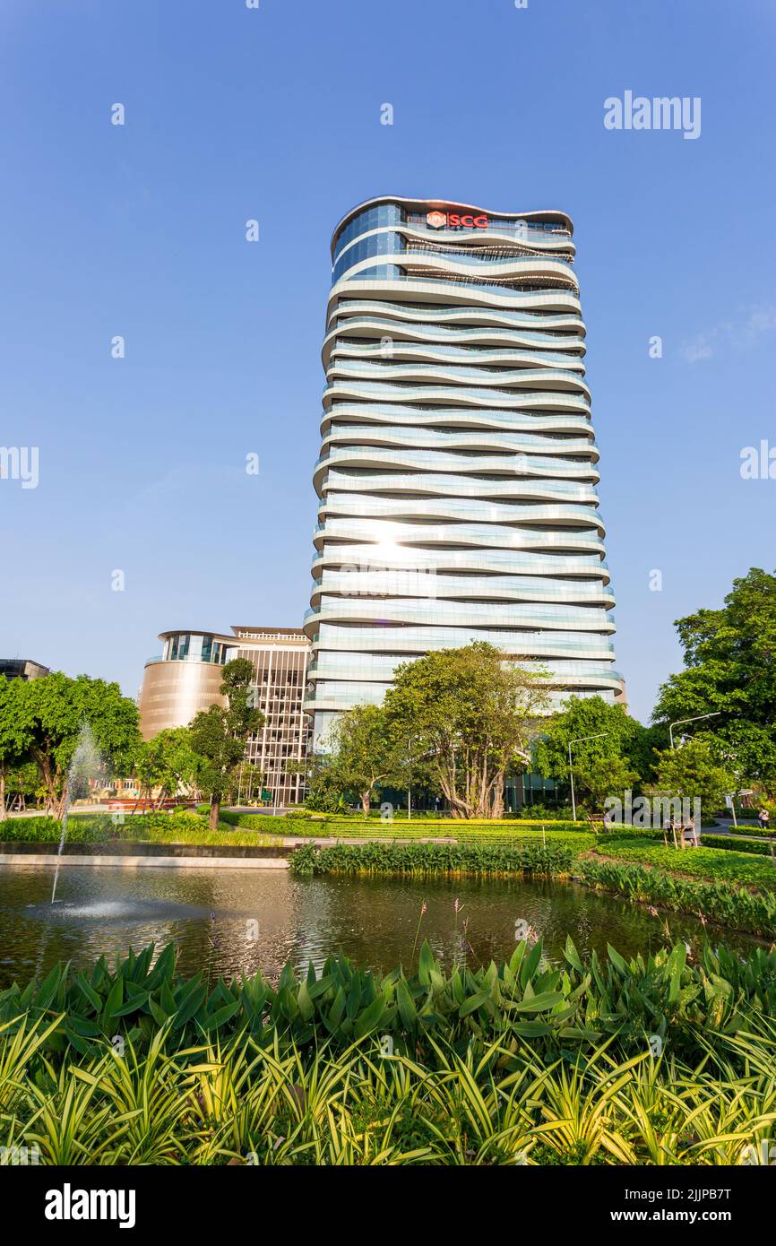Bangkok, Thailand - February 19, 2018: Head office of The Siam Cement ...