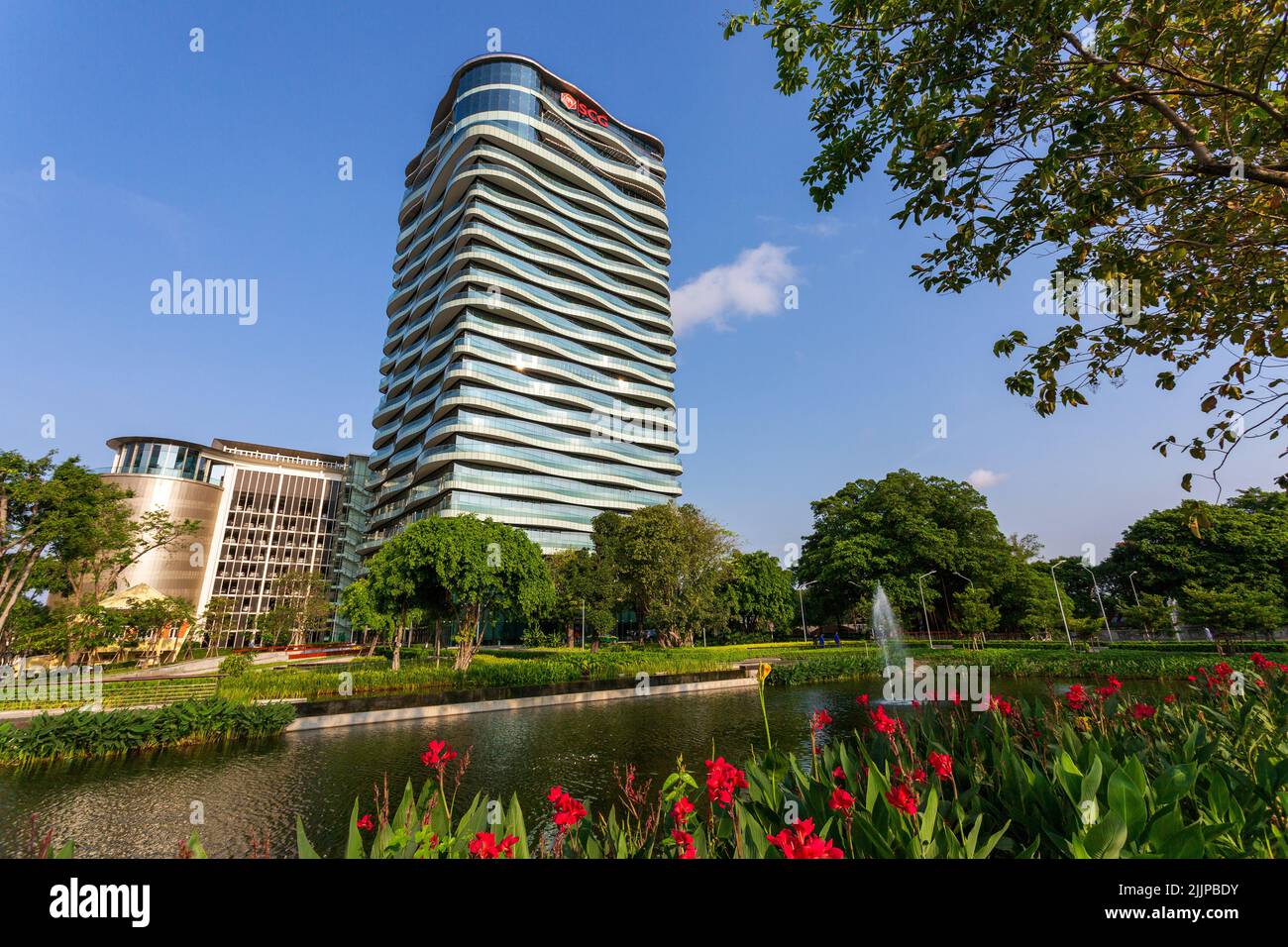 Bangkok, Thailand - February 19, 2018: Head office of The Siam Cement ...
