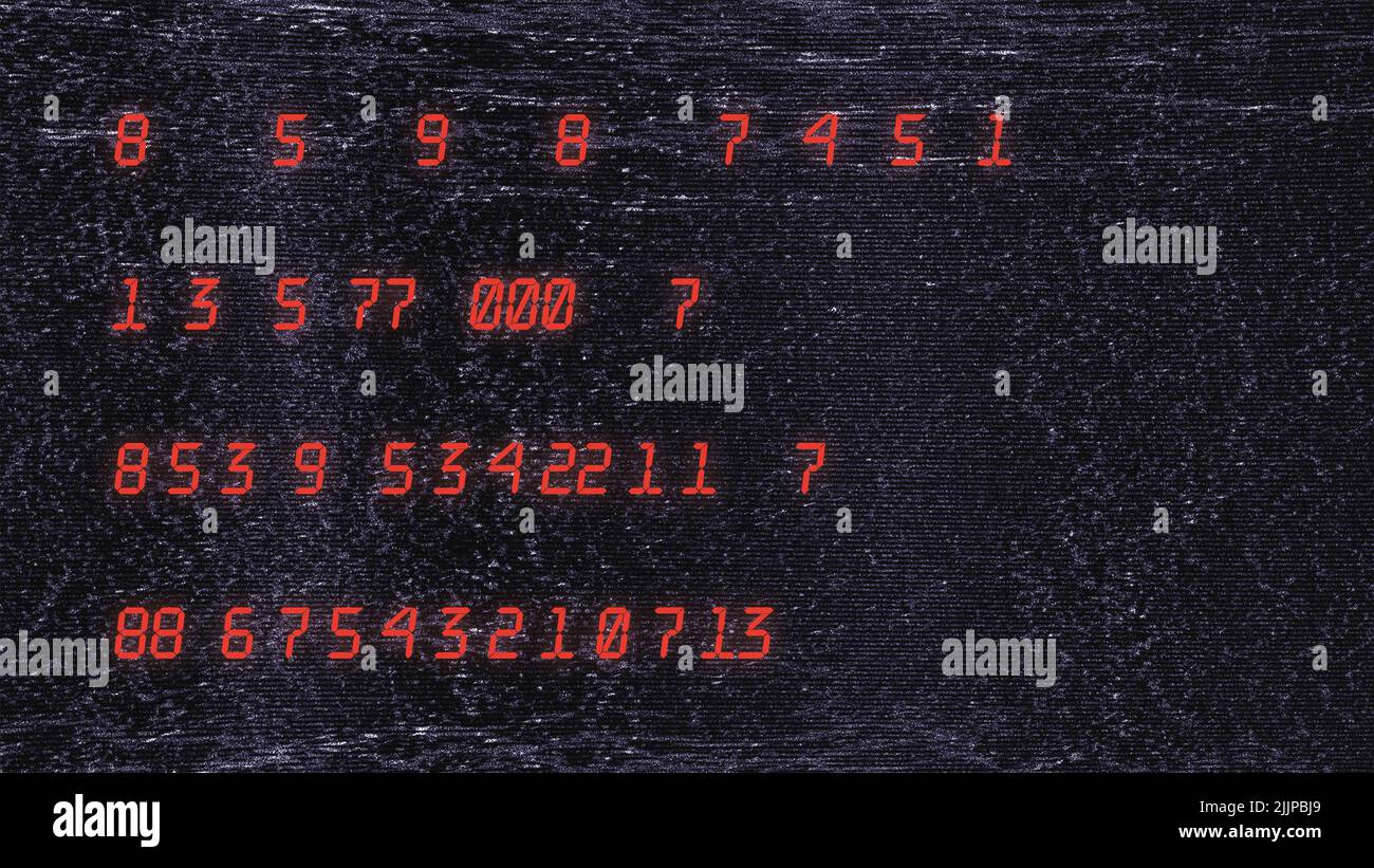 Numbers against the background of statistical noise Stock Photo - Alamy
