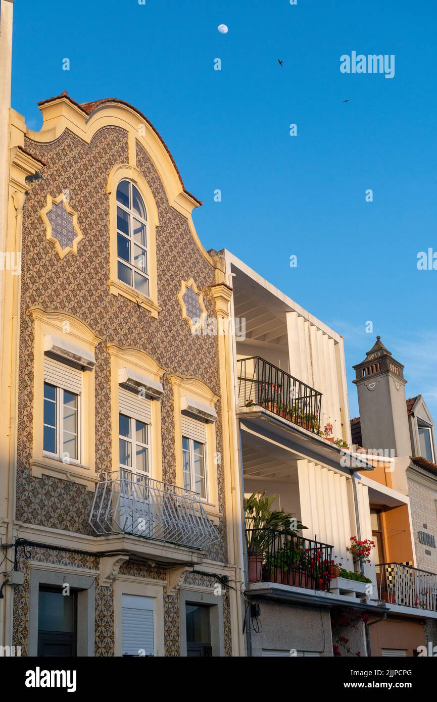 Aveiro, Portugal. 2022 May 12 . Panorama in the Center of the tourist ...