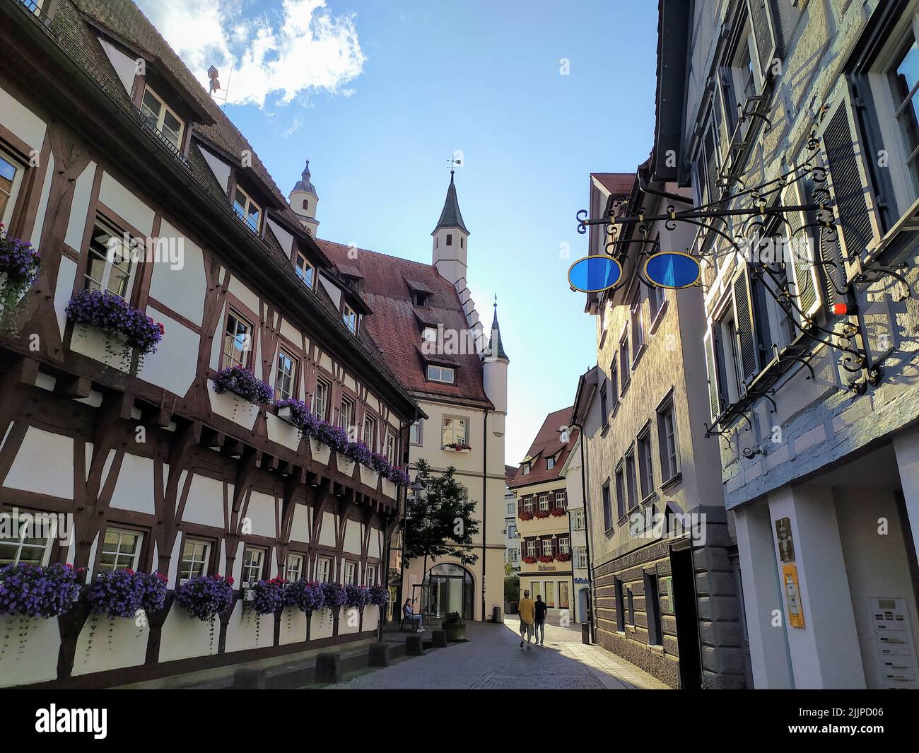 A closeup of old buildings in Biberach an der Riss, Germany Stock Photo ...