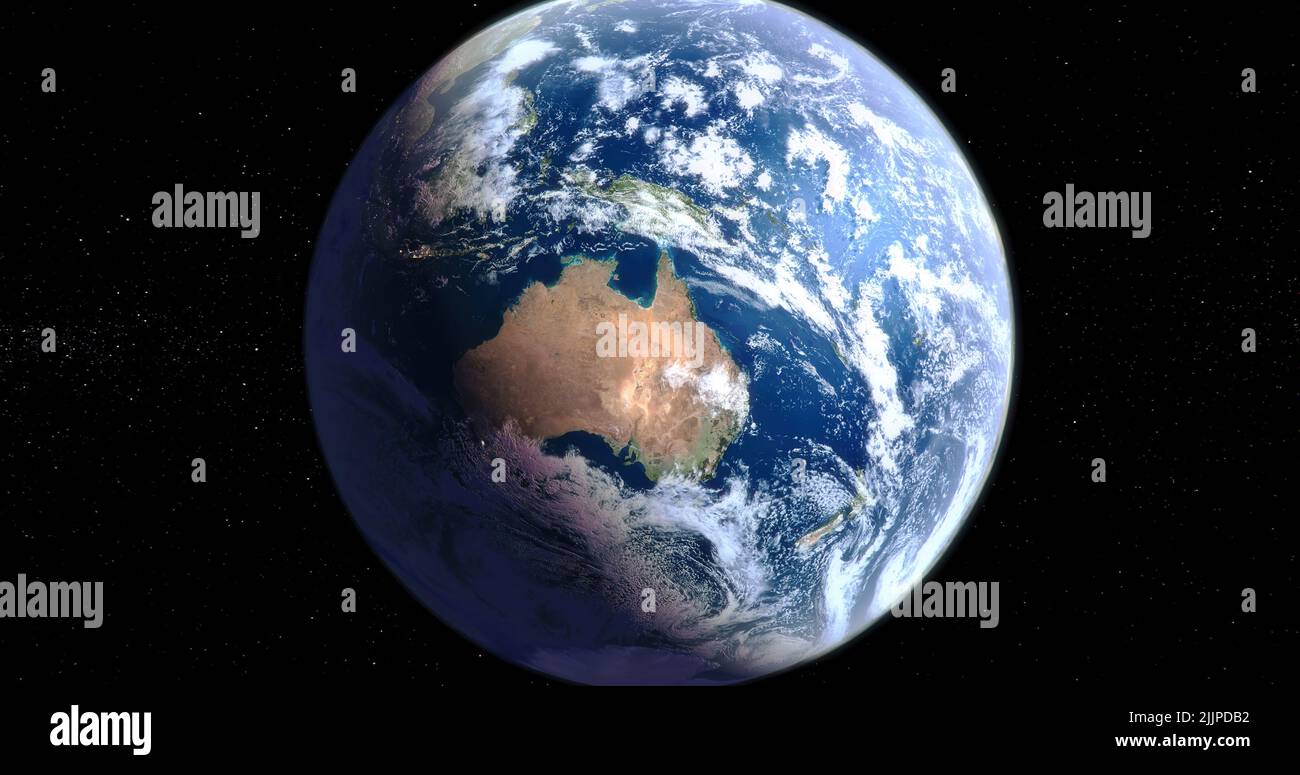 A breathtaking view of the earth globe as it's seeing from the space ...