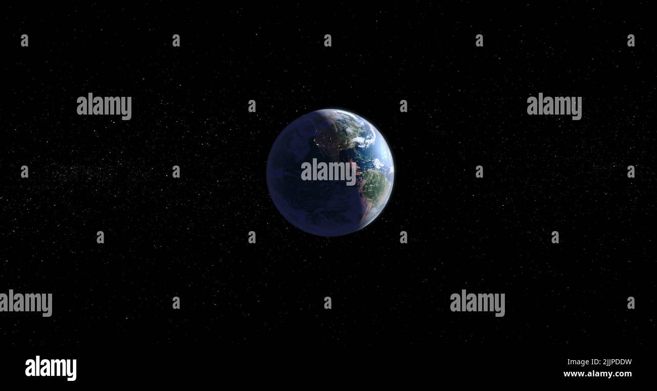 A breathtaking view of the earth globe as it's seeing from the space ...