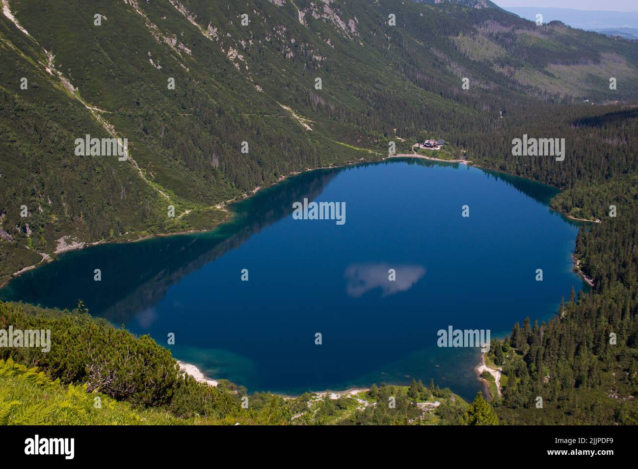 Morskie Oko (or Eye of the Sea) hut in Polish Tatry mountains near ...