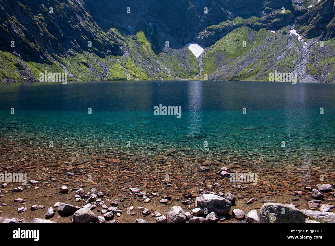 Czarny Staw pod Rysami or the Black Pond in Polish Tatry Mountains near ...