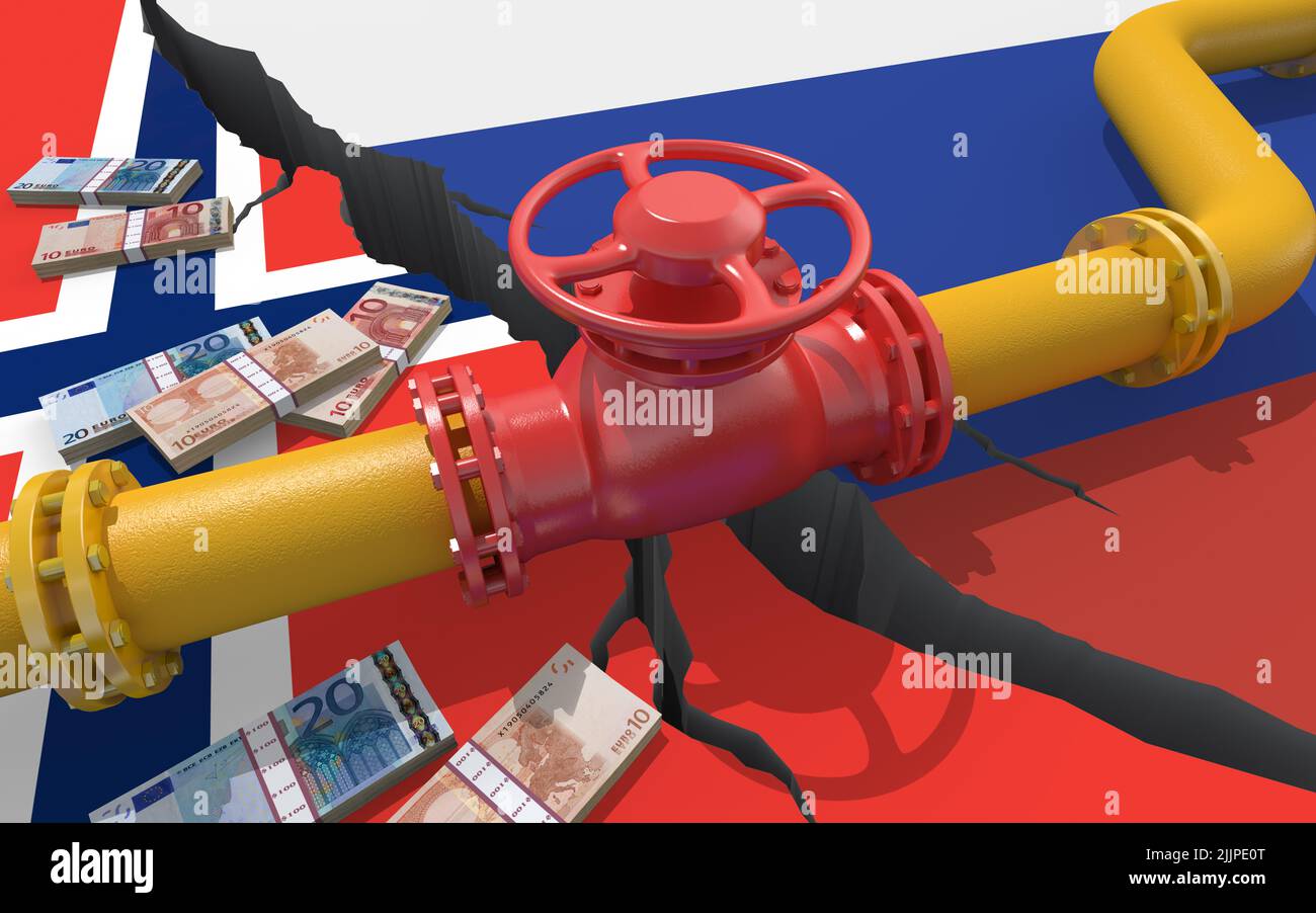 Pipeline with flags norway hi-res stock photography and images - Alamy