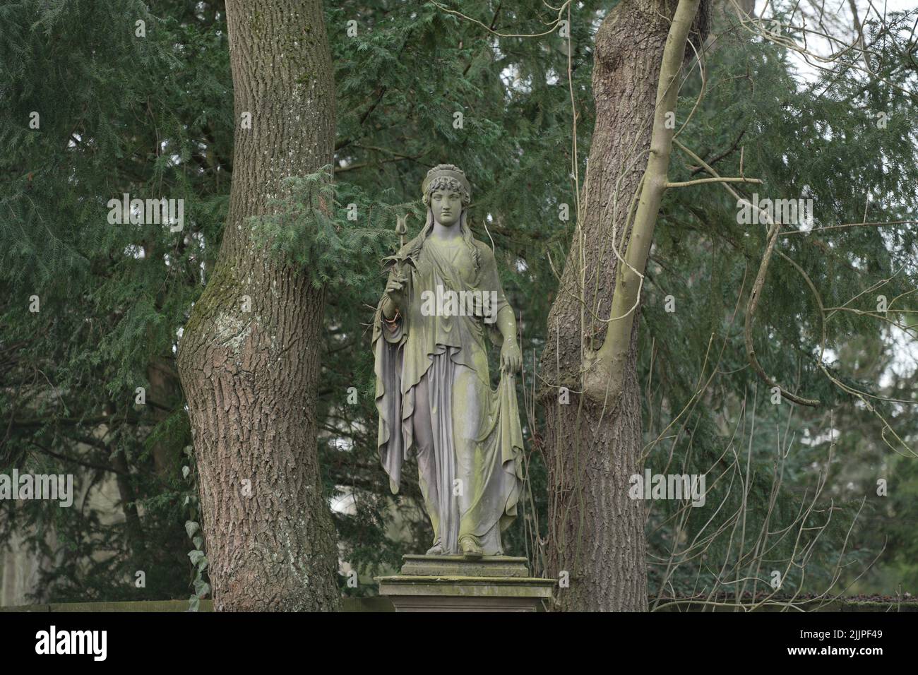 A female stone statue in a cemetery in Osnabruck Stock Photo - Alamy