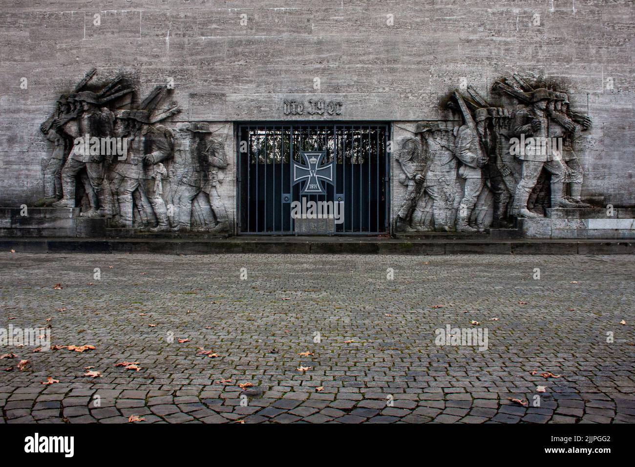 An exterior view of a sculpture stone war memorial of world war 1 in ...