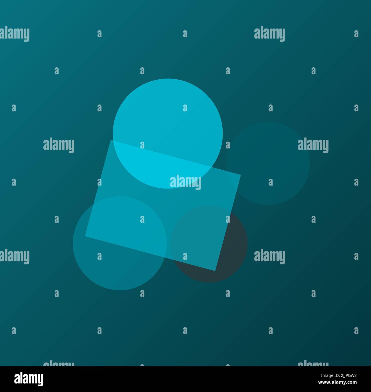 An illustration of abstract geometric shapes in blue colors Stock Photo ...