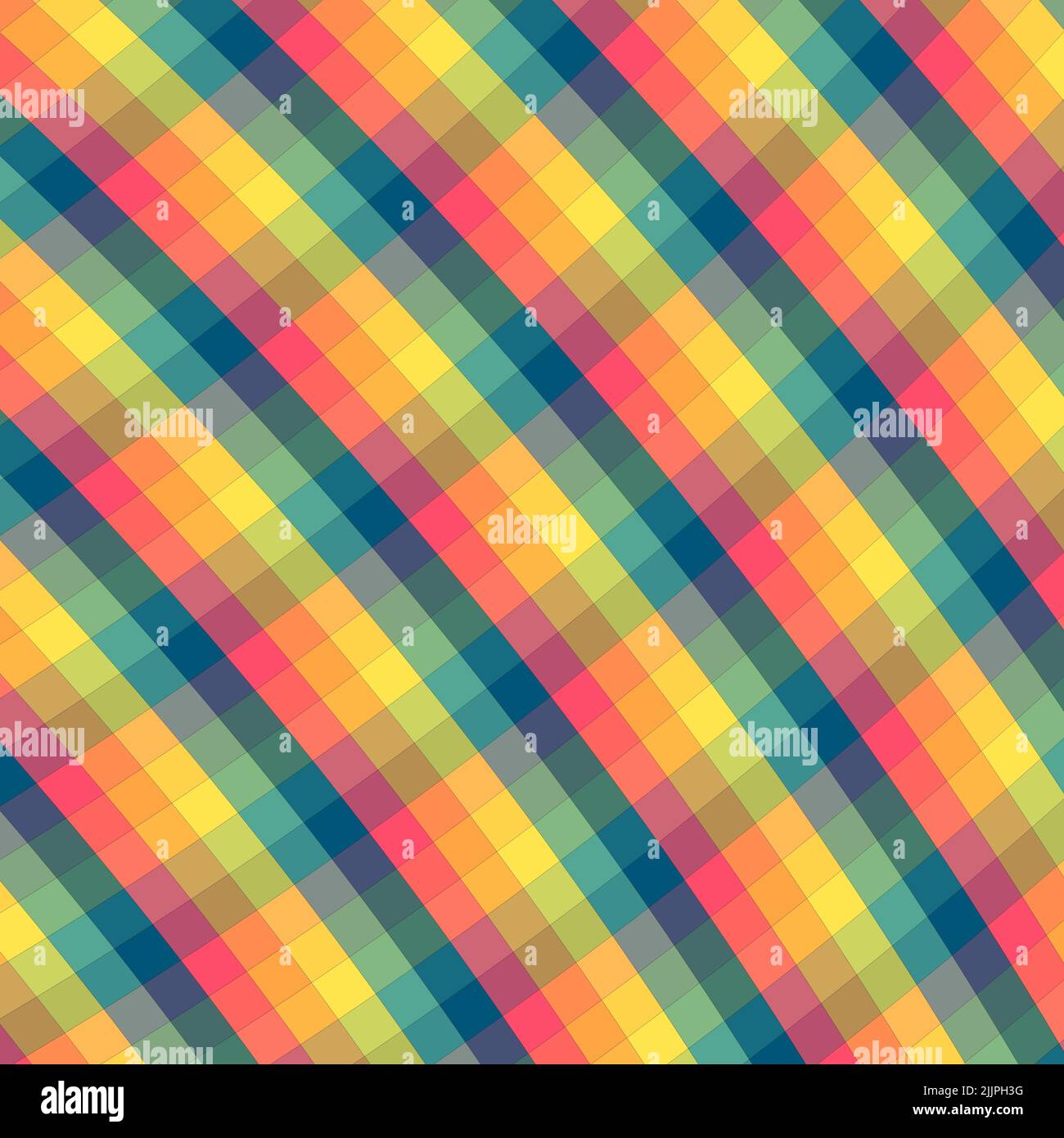 A digital illustration of colorful checkered pattern background for ...