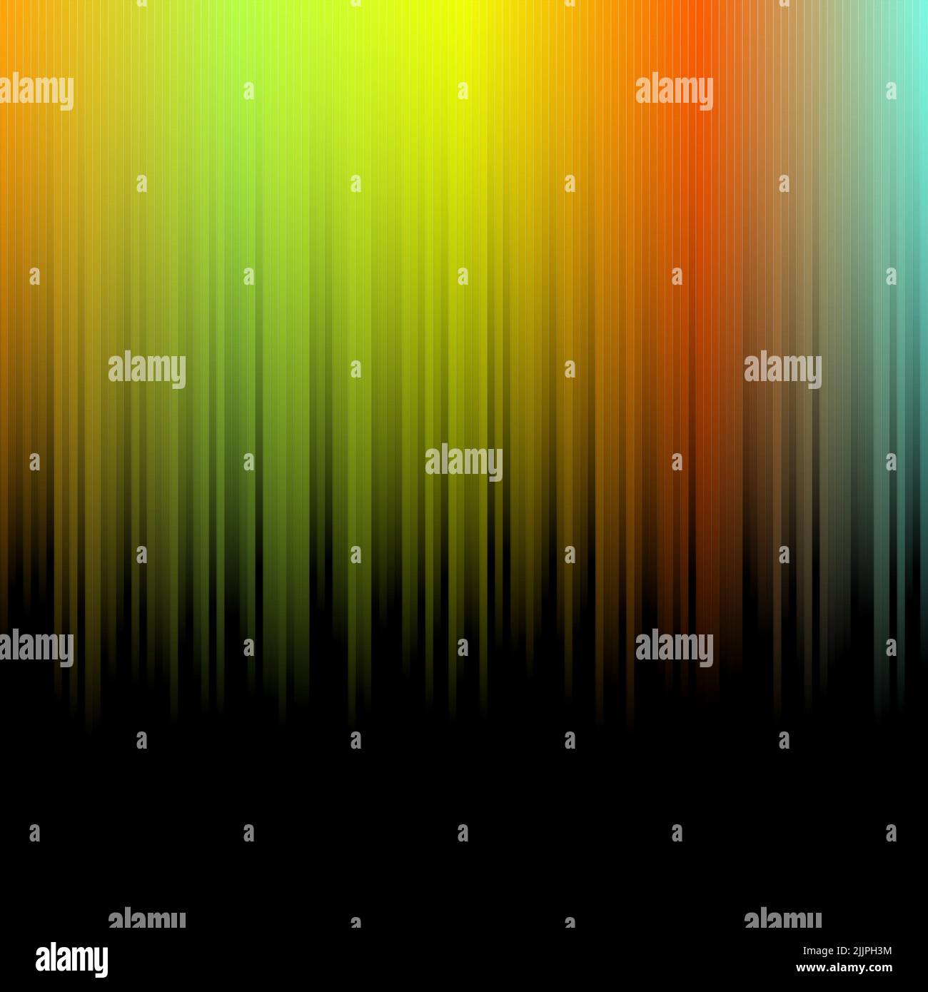 An illustration of colorful blurred lines falling on black background ...