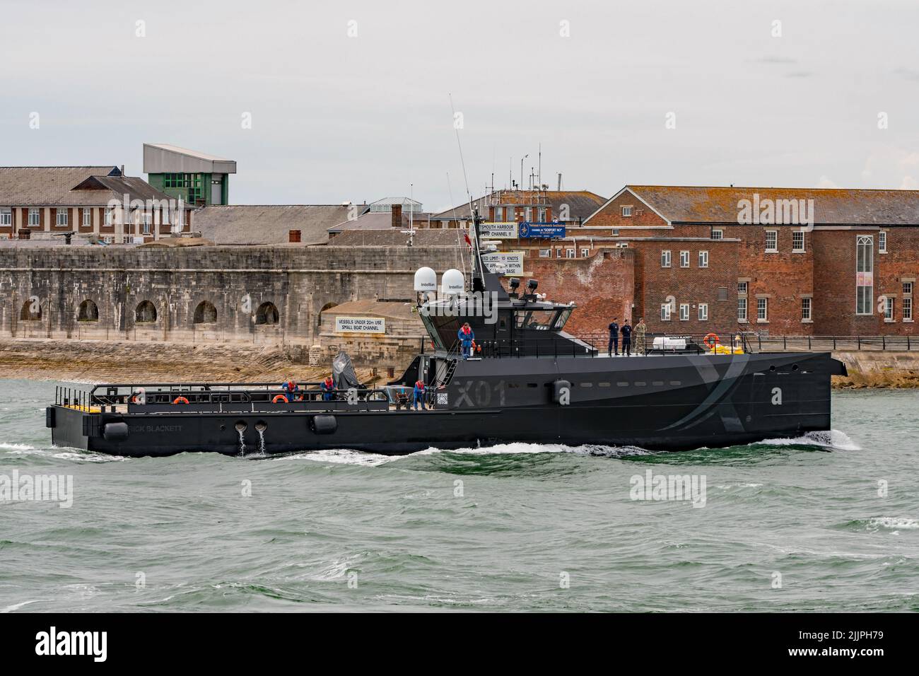 The new experimental trials vessel XV Patrick Blackett arriving at ...