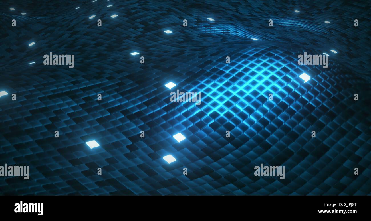 Image of moving tile wall over black background Stock Photo - Alamy