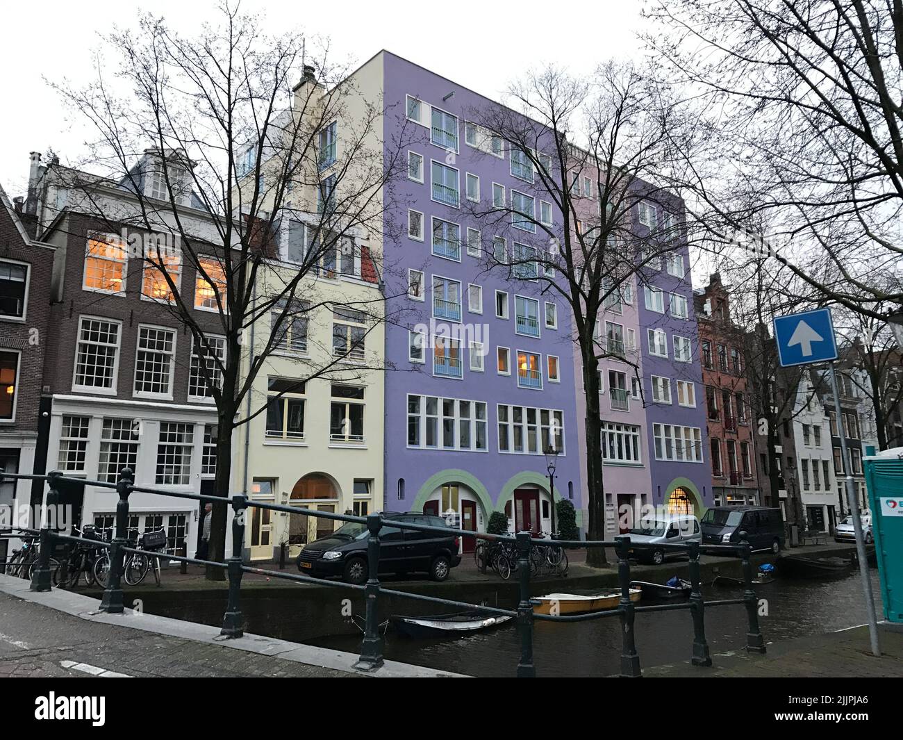 The purple buildings in Amsterdam, Netherlands Stock Photo - Alamy
