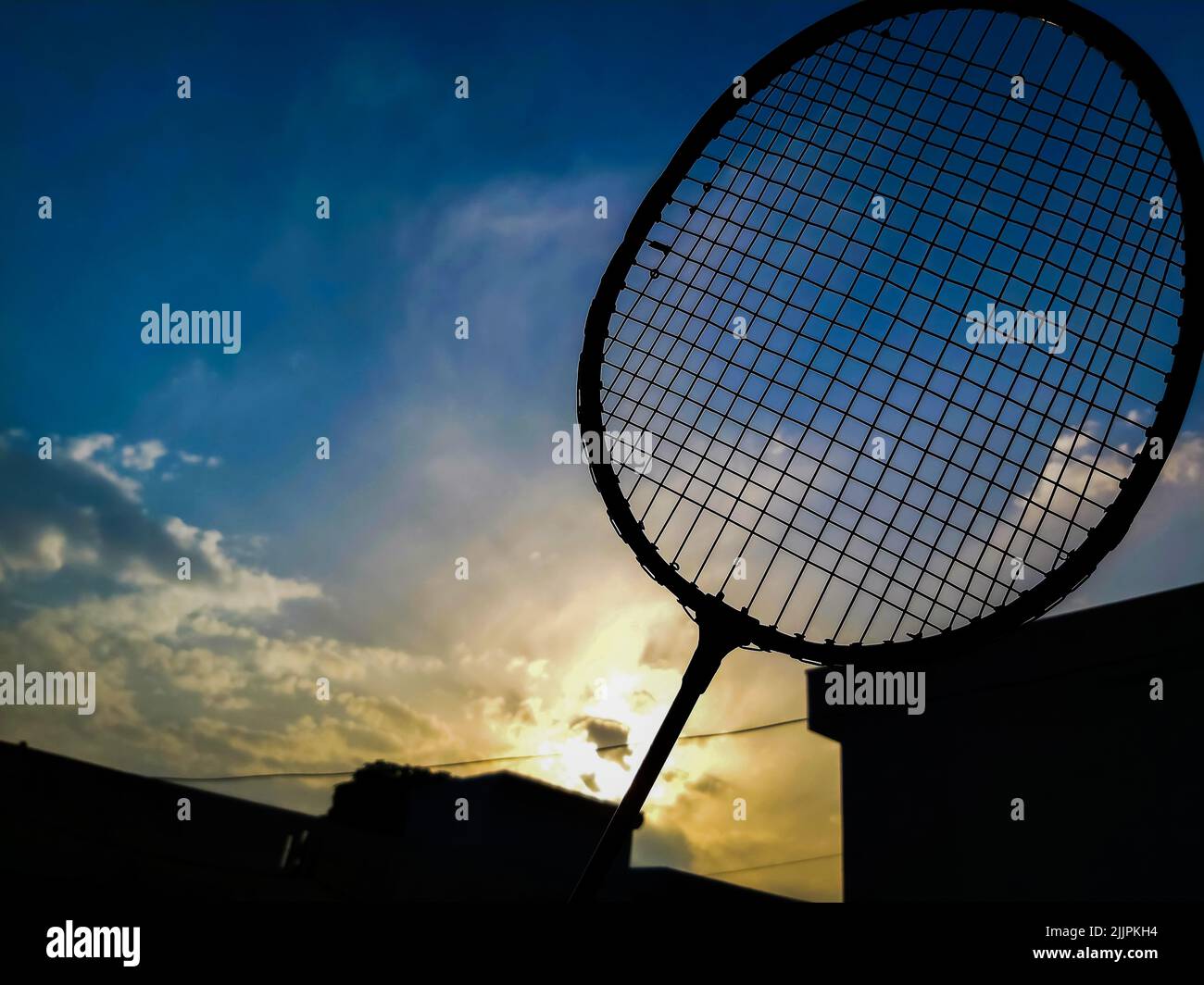 Badminton racket silhouette hi-res stock photography and images - Alamy