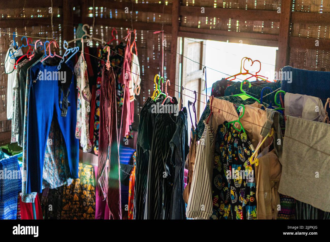 A view of the inside a children's school on the outskirts of Yangon ...