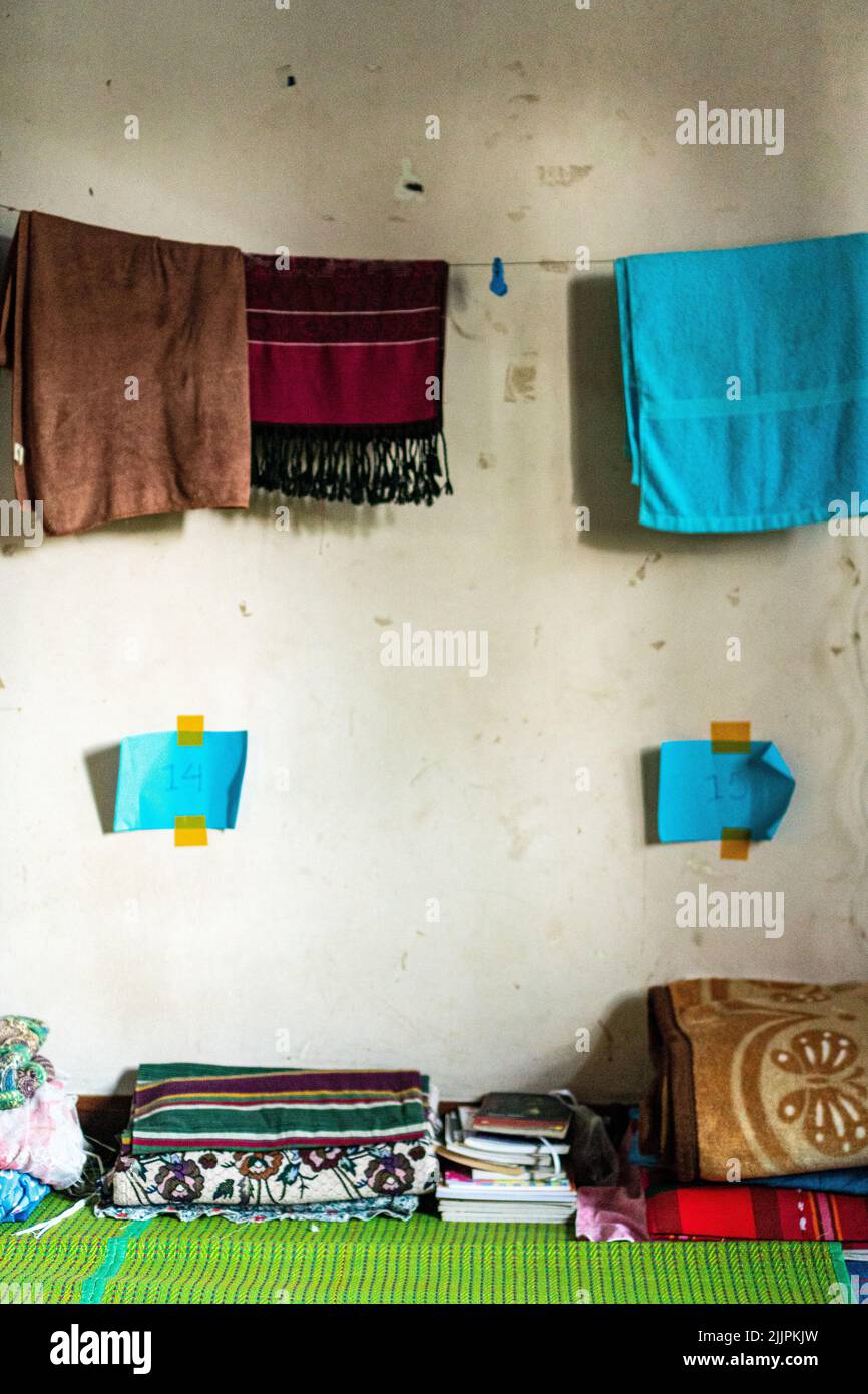 A view of the inside a children's school on the outskirts of Yangon ...