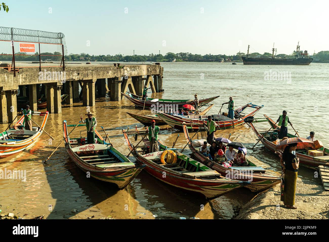 The Views of Yangon city center in Myanmar in summer Stock Photo - Alamy