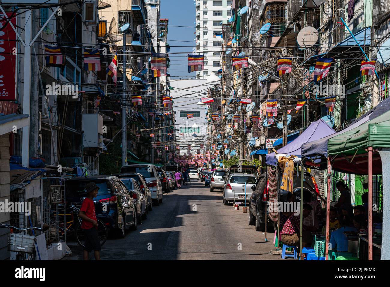 The Views of Yangon city center, in Myanmar at summer Stock Photo - Alamy