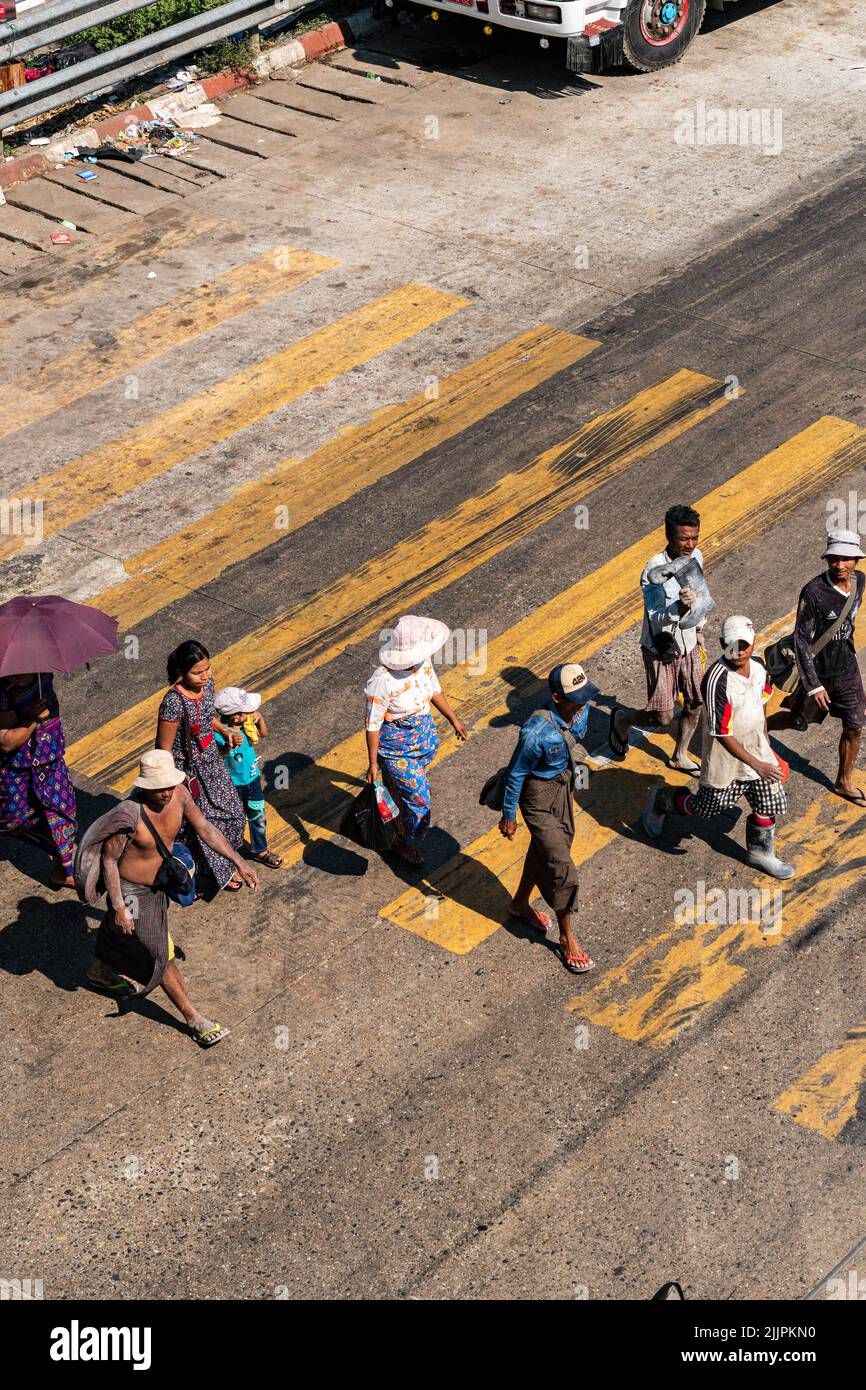 The Views of Yangon city center, in Myanmar at summer Stock Photo - Alamy