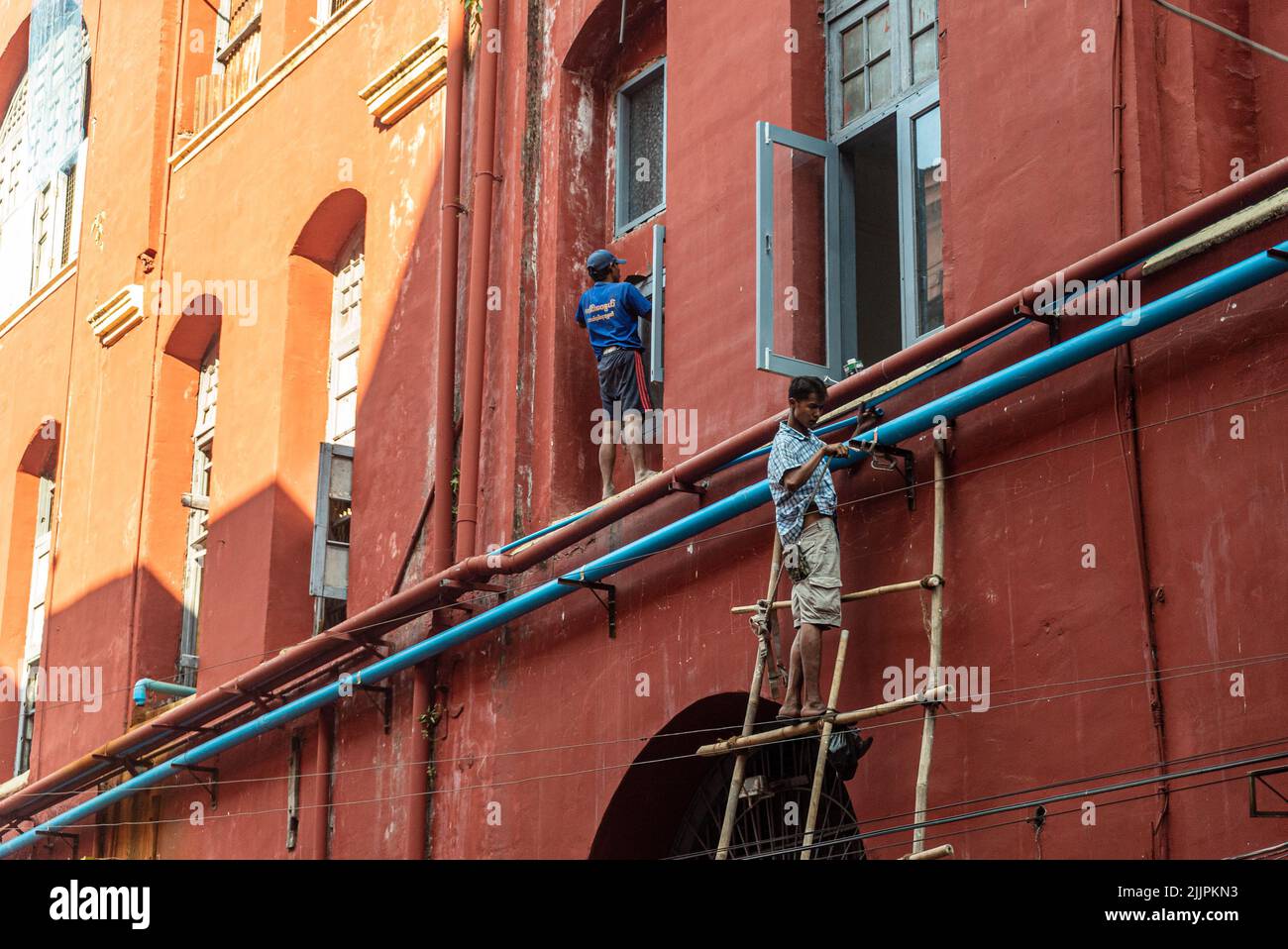 The Views of Yangon city center, in Myanmar at summer Stock Photo - Alamy