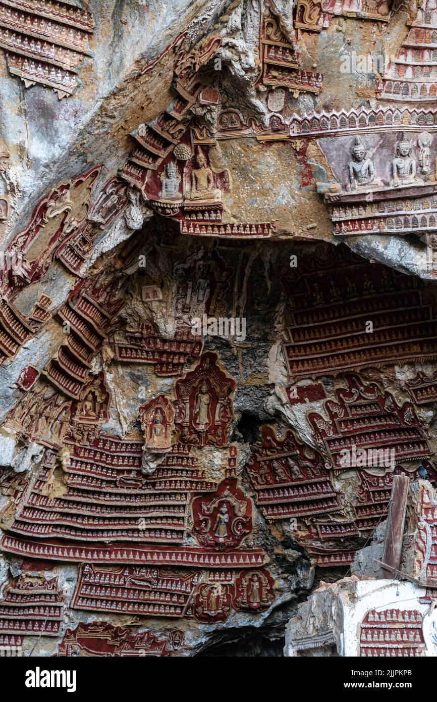 A view of a Buddhist temple in Hpa An, Myanmar Stock Photo - Alamy