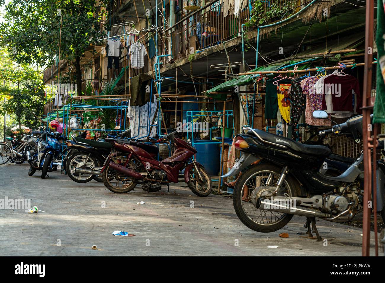 A views of Yangon city center, in Myanmar at summer Stock Photo - Alamy