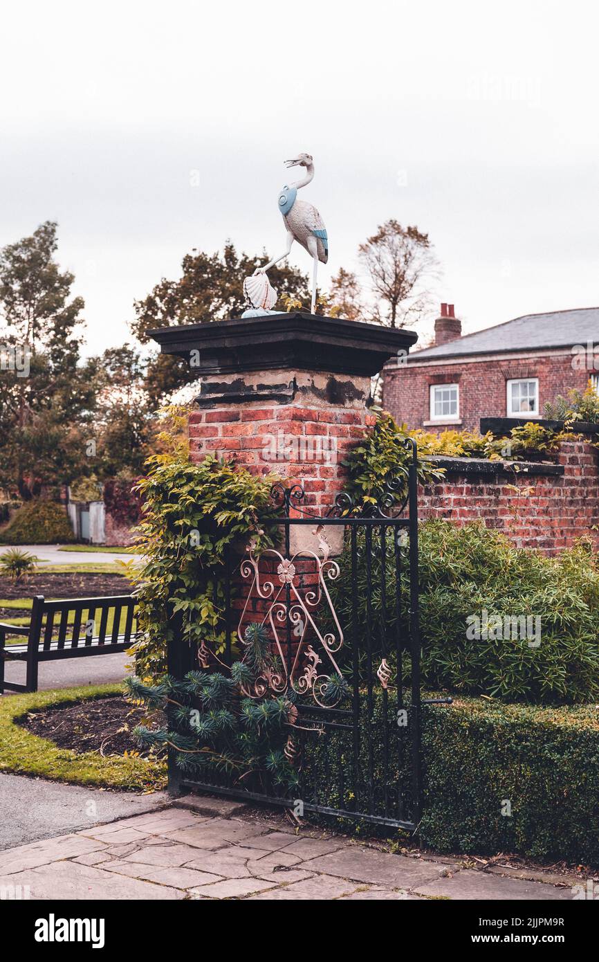 A closeup of the Gate at the secret garden in Thornes Park in Wakefield ...