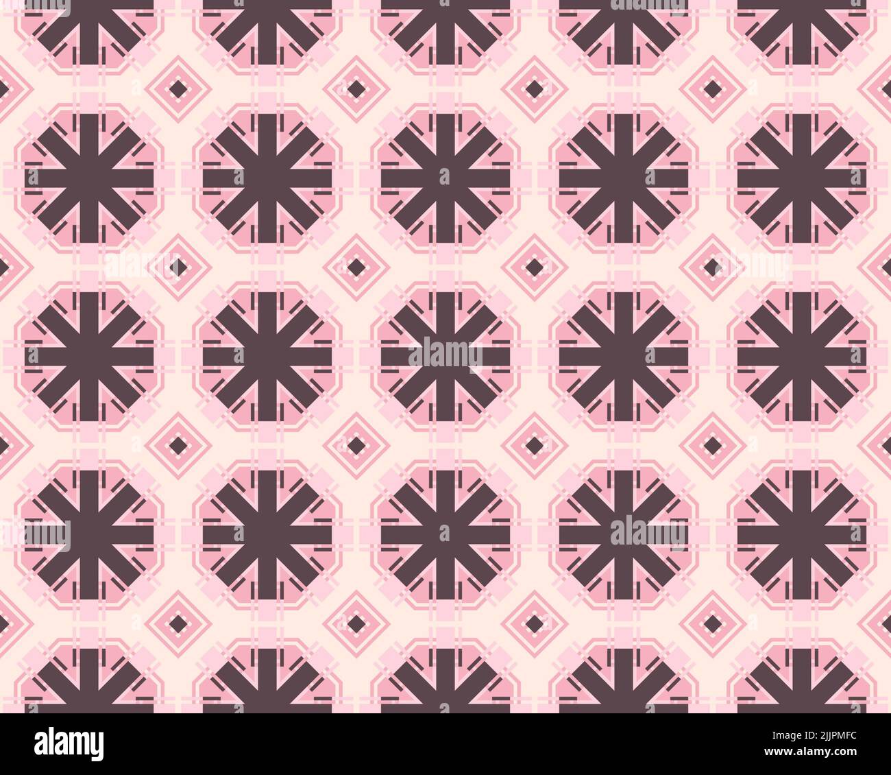 An illustration of a seamless flake shaped tile pattern Stock Photo - Alamy