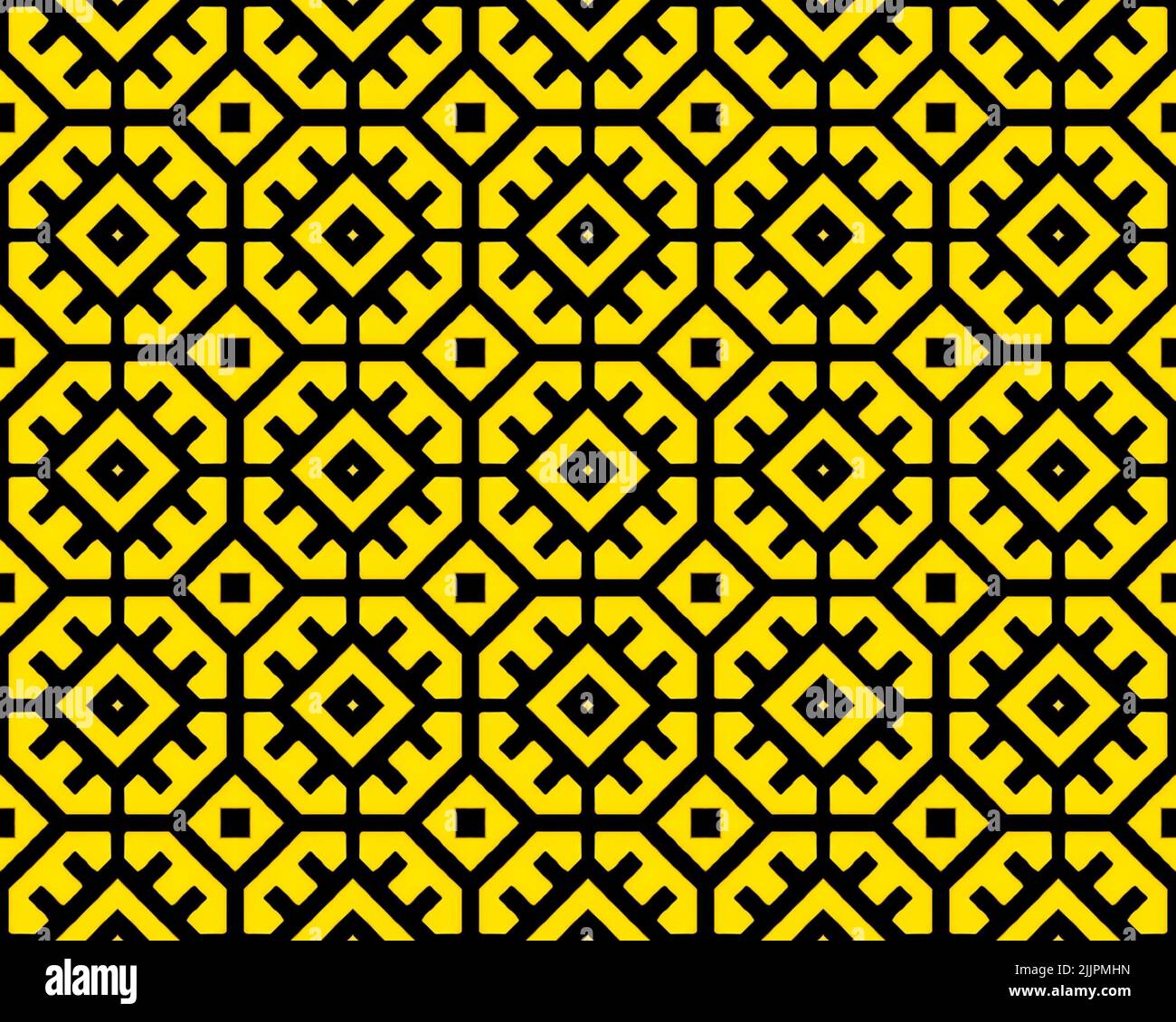 An Illustration of a seamless tile pattern in a yellow color perfect ...