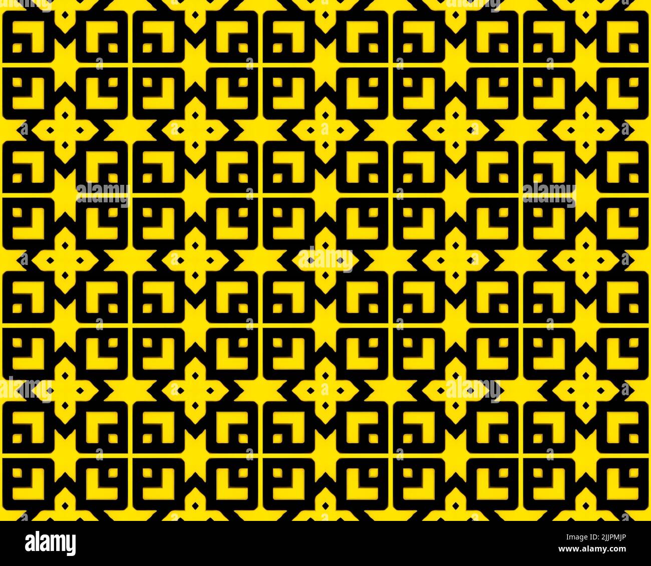 An Illustration of a seamless tile pattern in a yellow color perfect ...