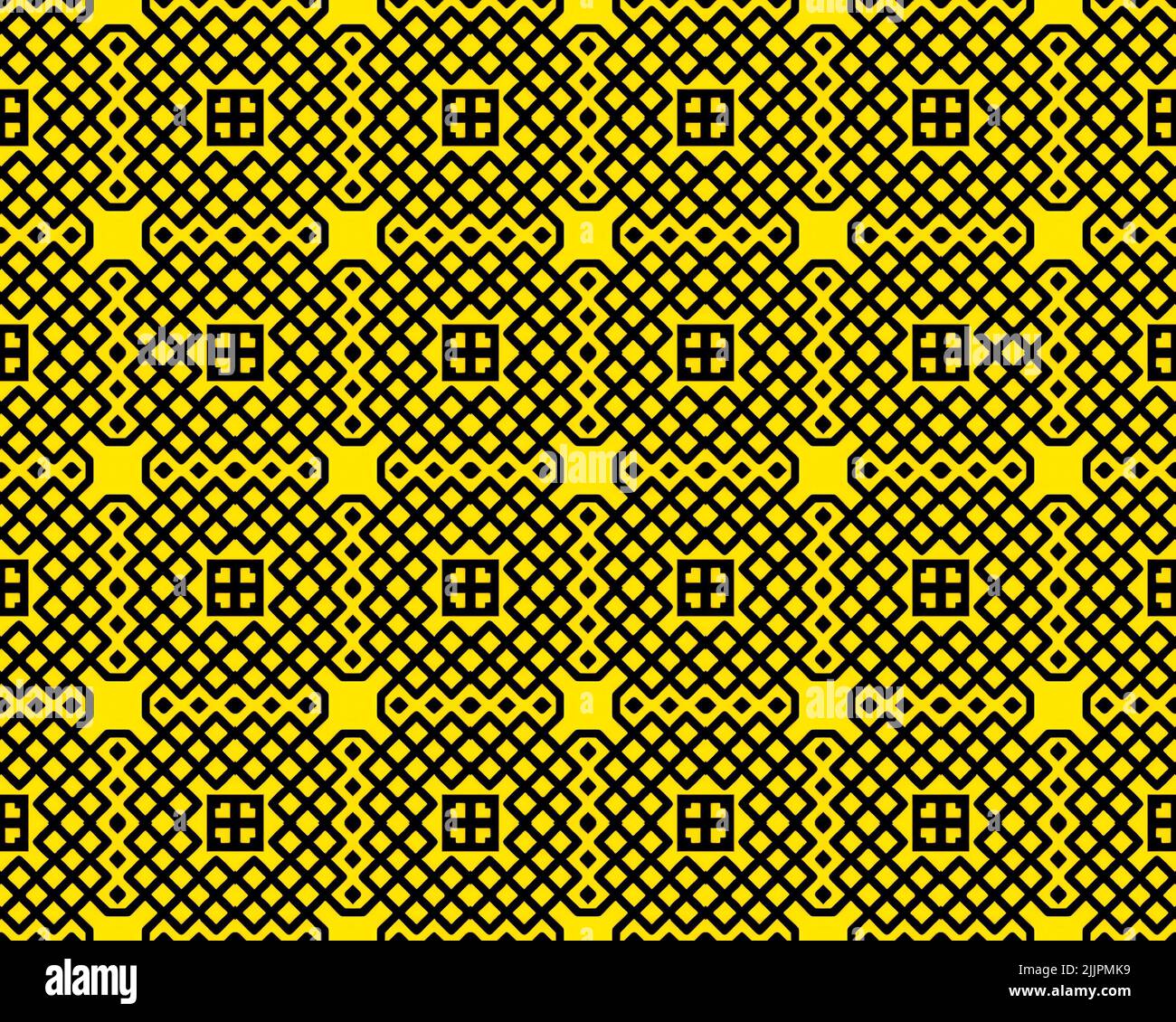 An Illustration of a seamless tile pattern in a yellow color perfect ...