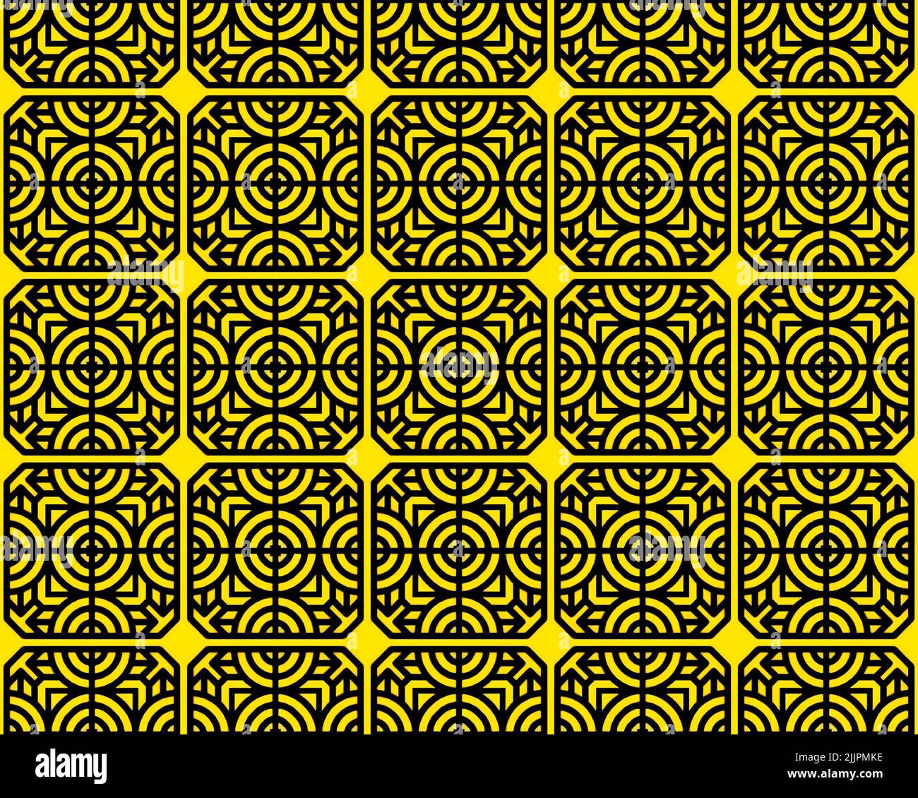An Illustration of a seamless tile pattern in a yellow color perfect ...