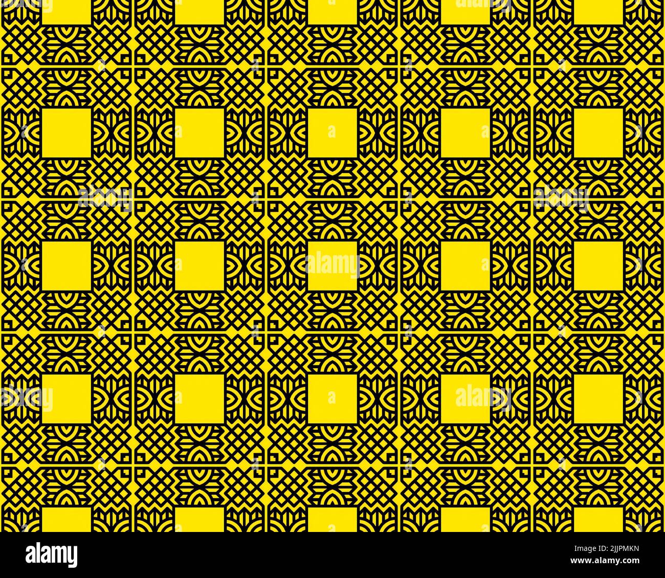 An illustration of a seamless tile pattern in a yellow color perfect ...