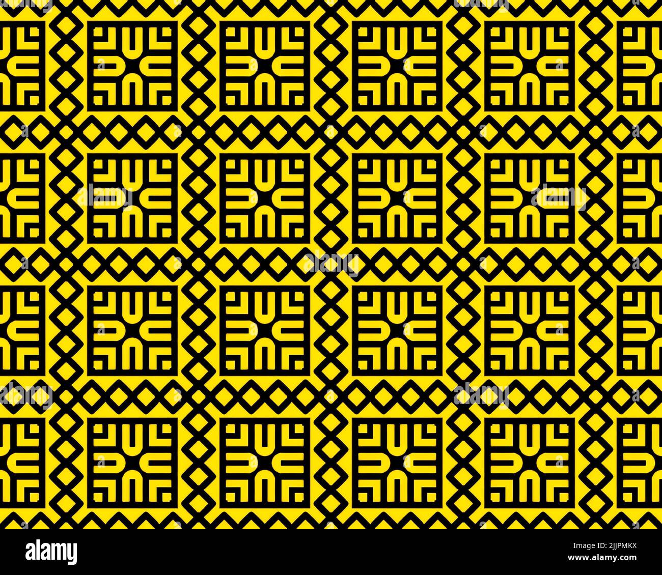 An Illustration of a seamless tile pattern in a yellow color perfect ...
