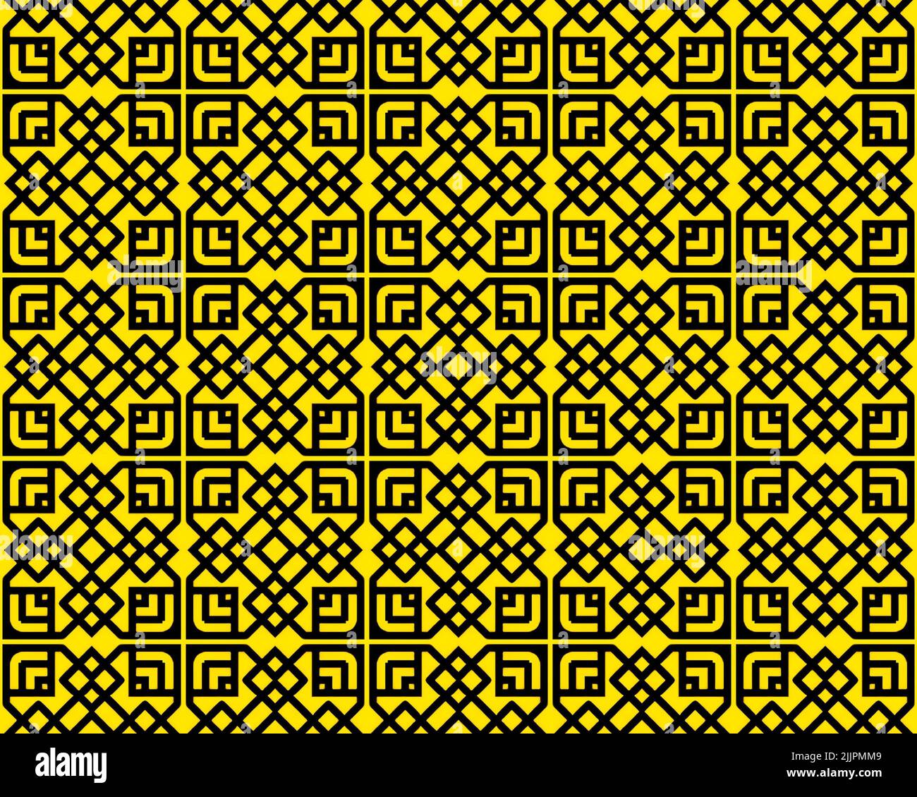 An Illustration of a seamless tile pattern in a yellow color perfect ...