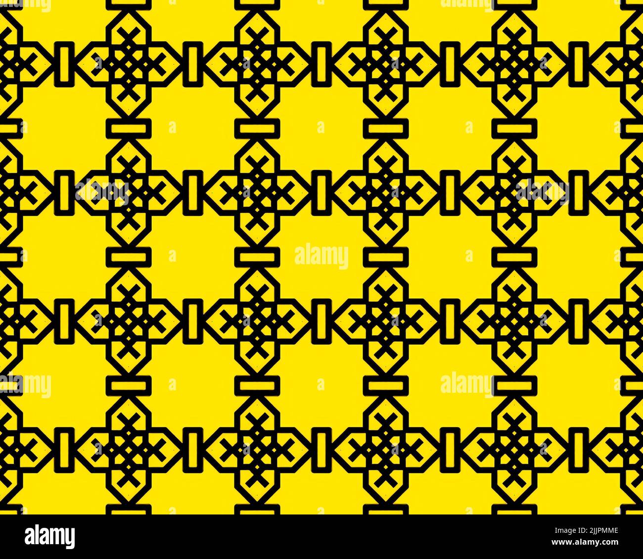 An Illustration of a seamless tile pattern in a yellow color perfect ...