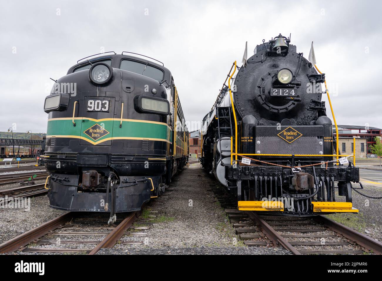 Old steam trains in museum hi-res stock photography and images - Alamy