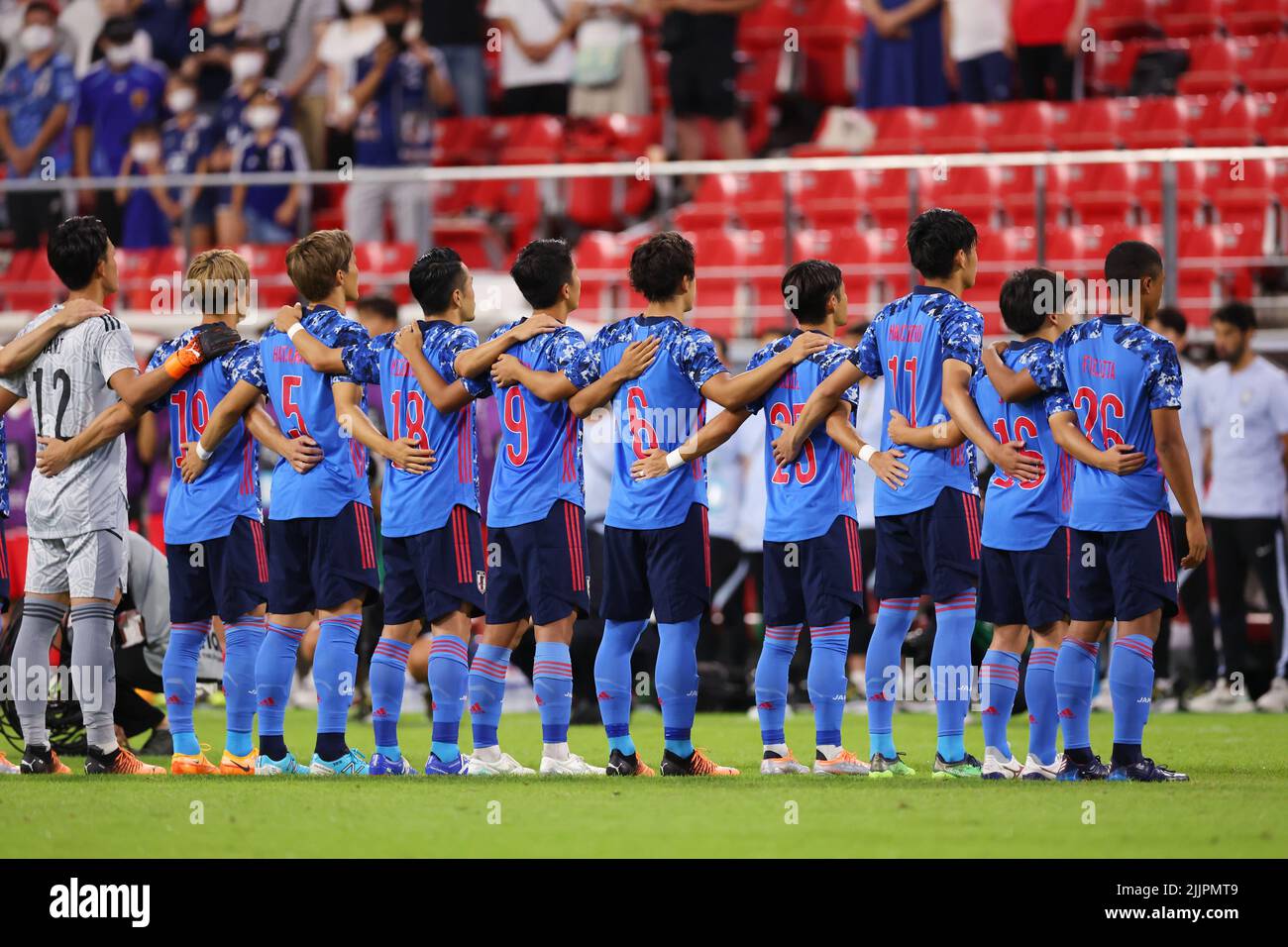 Aichi, Japan. 27th July, 2022. Japan team group (JPN) Football/Soccer ...