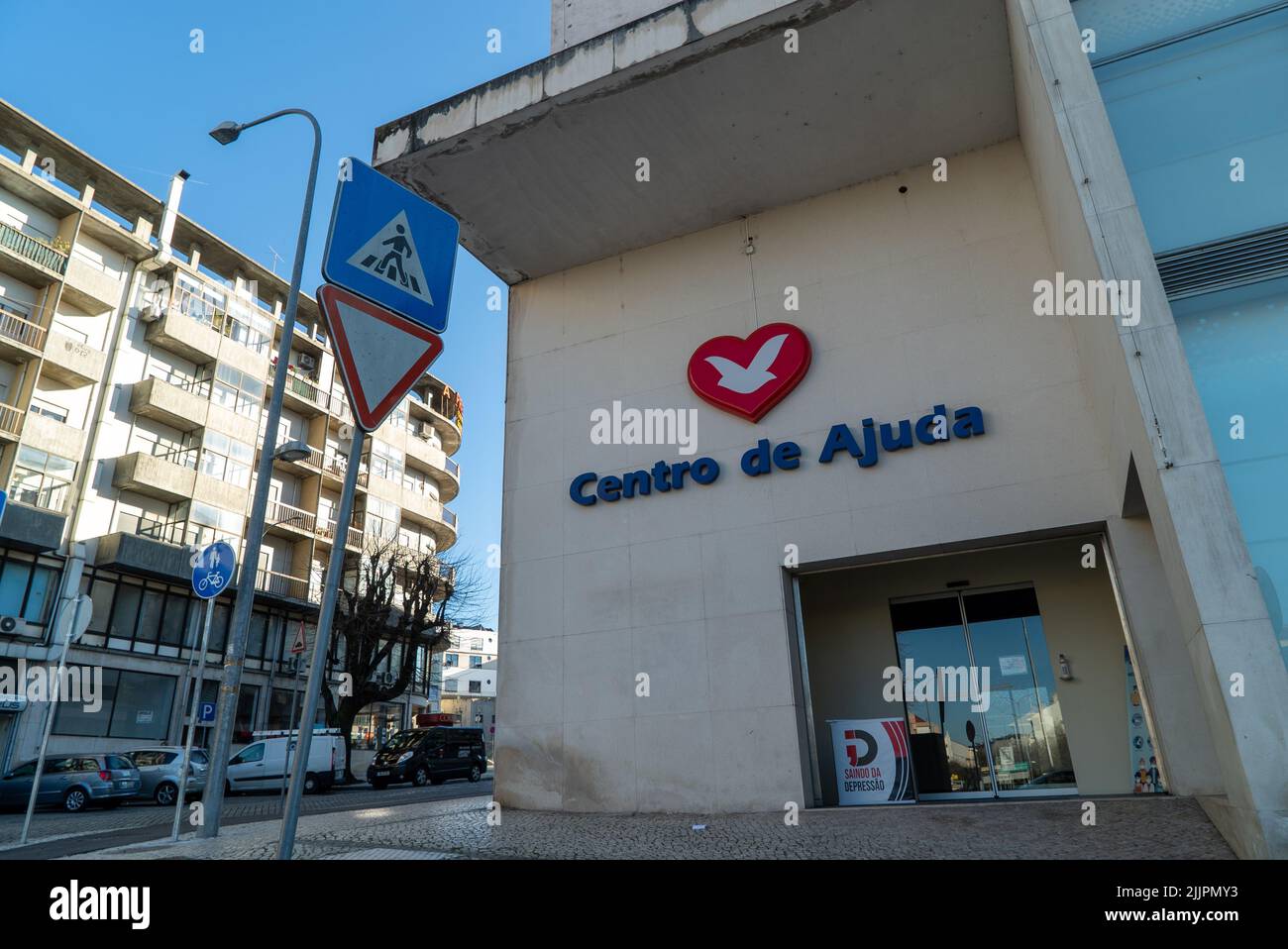 A facade of "centro de ajuda" building in Lisbon Stock Photo - Alamy
