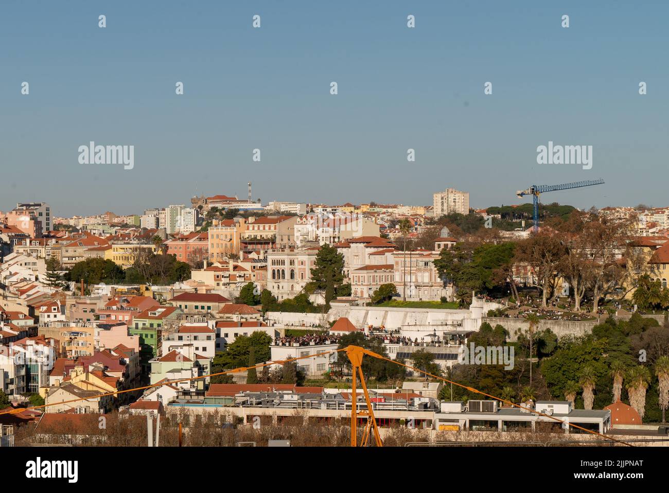 An aerial view of a town with residential buildings Stock Photo - Alamy
