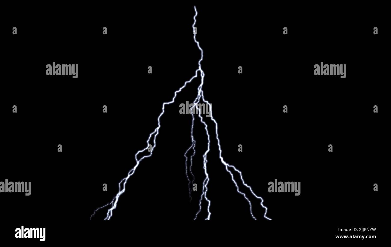 A lightning strike in the black sky Stock Photo - Alamy
