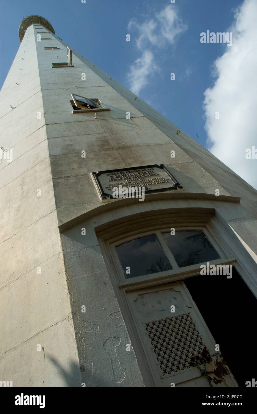 the entrance of the lighthouse as seen from the bottom view. The ...