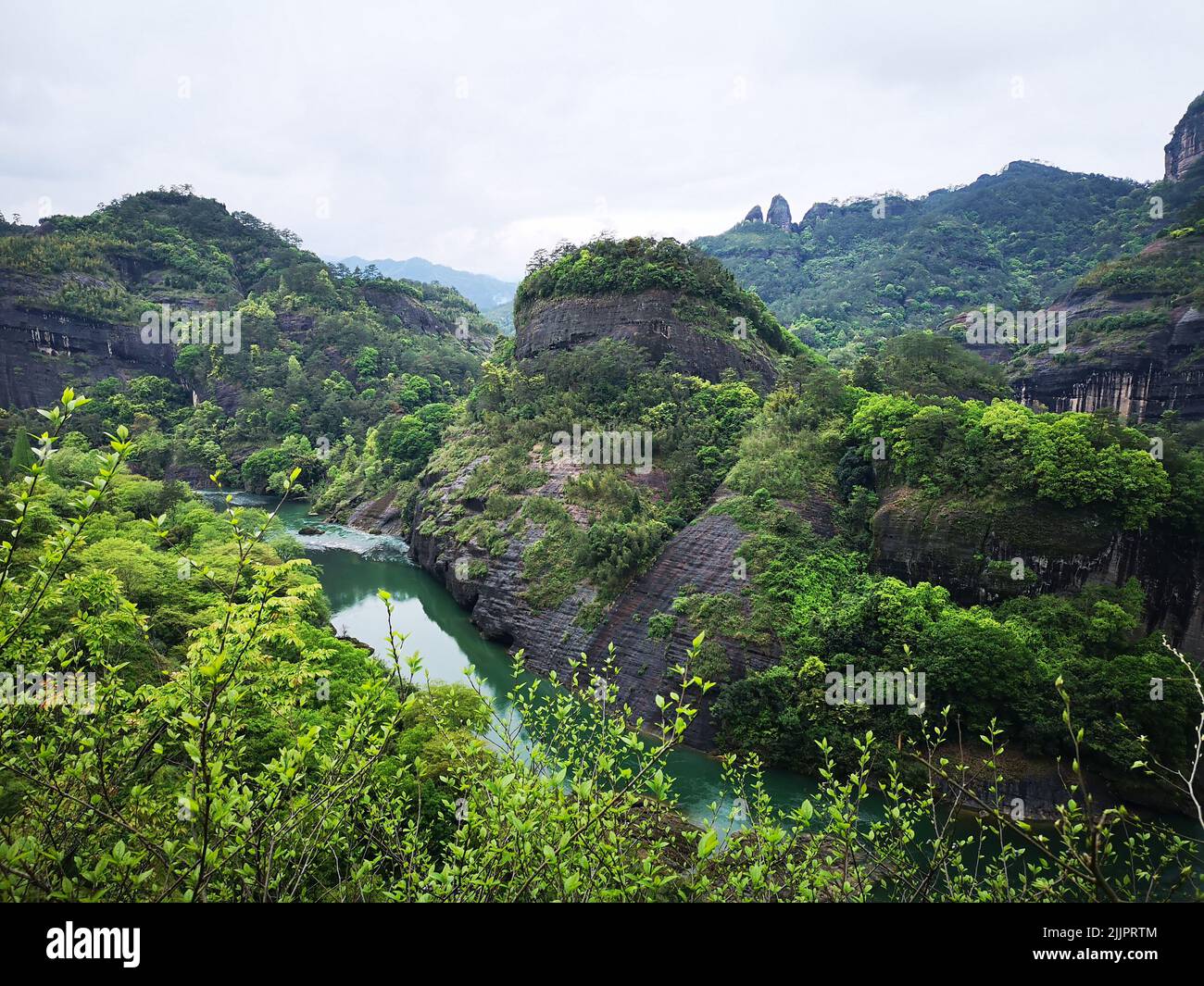 A nature landscape of the Wuyi Shanmai Mountain range in China Stock ...