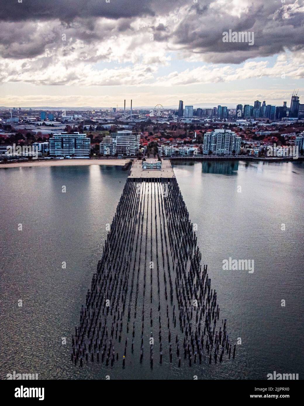 An aerial view of princes Pier Melbourne previously used Port of ...